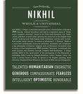 Nikhil | Name Art Print – Name Stories