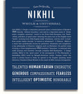 Nikhil Personalized Name Meaning Art Prints – Name Stories