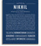 Nikhil | Name Art Print – Name Stories