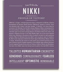 Nikki | Name Art Print – Name Stories