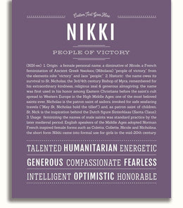 Nikki | Name Art Print – Name Stories