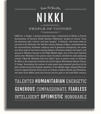 Nikki | Name Art Print – Name Stories