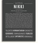 Nikki | Name Art Print – Name Stories