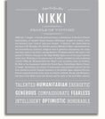 Nikki | Name Art Print – Name Stories