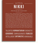 Nikki | Name Art Print – Name Stories