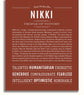 Nikki | Name Art Print – Name Stories
