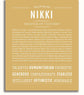Nikki | Name Art Print – Name Stories