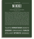 Nikki | Name Art Print – Name Stories