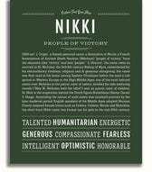 Nikki | Name Art Print – Name Stories