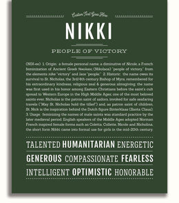 Nikki | Name Art Print – Name Stories