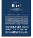 Nikki | Name Art Print – Name Stories