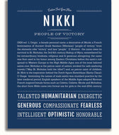 Nikki | Name Art Print – Name Stories