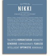 Nikki | Name Art Print – Name Stories