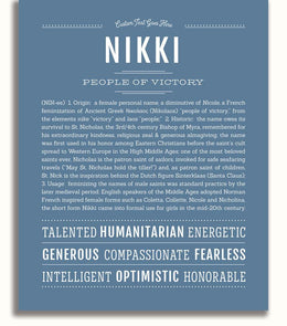 Nikki | Name Art Print – Name Stories