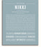 Nikki | Name Art Print – Name Stories