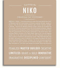 Niko | Name Art Print – Name Stories
