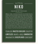 Niko | Name Art Print – Name Stories