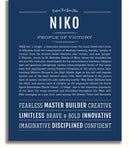 Niko | Name Art Print – Name Stories