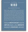 Niko | Name Art Print – Name Stories