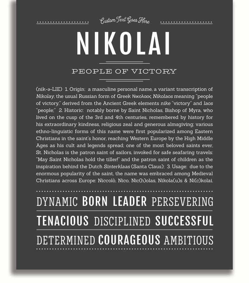 Nikolai | Name Art Print – Name Stories