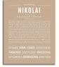 Nikolai Personalized Name Meaning Art Prints – Name Stories