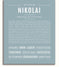 Nikolai | Name Art Print – Name Stories