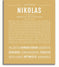 Nikolas | Name Art Print – Name Stories