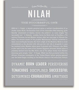 Nilah | Name Art Print – Name Stories