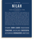 Nilah Personalized Name Meaning Art Prints – Name Stories