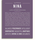 Nina | Name Art Print – Name Stories