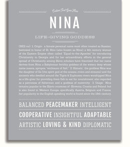 Nina | Name Art Print – Name Stories