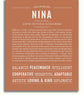 Nina | Name Art Print – Name Stories