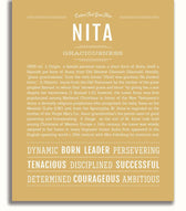 Nita | Name Art Print – Name Stories