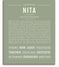 Nita Personalized Name Meaning Art Prints – Name Stories