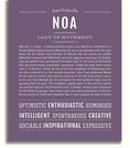 Noa (female) | Name Art Print – Name Stories
