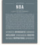 Noa (female) | Name Art Print – Name Stories