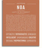 Noa (female) | Name Art Print – Name Stories