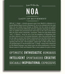Noa (female) | Name Art Print – Name Stories