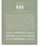 Noa (female) | Name Art Print – Name Stories