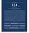 Noa (female) | Name Art Print – Name Stories
