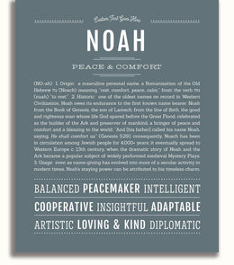 Noah | Name Art Print – Name Stories