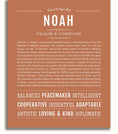 Noah Personalized Name Meaning Art Prints – Name Stories
