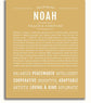 Noah Personalized Name Meaning Art Prints – Name Stories