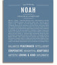 Noah Personalized Name Meaning Art Prints – Name Stories