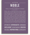 Noble | Name Art Print – Name Stories