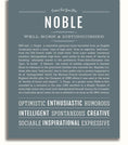 Noble | Name Art Print – Name Stories