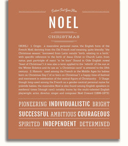 Noel | Name Art Print – Name Stories