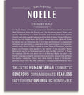 Noelle Personalized Name Meaning Art Prints – Name Stories