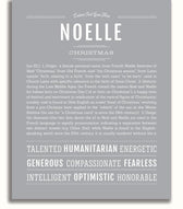 Noelle Personalized Name Meaning Art Prints – Name Stories
