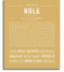 Nola Personalized Name Meaning Art Prints – Name Stories